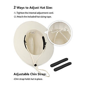 Zylioo Oversize XXL Straw Sun Hats,Wide Brim Panama Hat,Fedora Summer Beach Hat,UPF Straw Hat for Big Heads