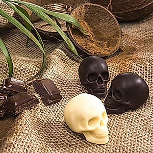 3D Skull Ice Mold-5Pack,Easy Release Silicone Mold, Ice Cube Trays Silicone Mold - Easy Release Ice Cube Molds Sphere Ice Ball Maker with Removable Lid and Large Square Ice Molds Reusable and BPA Free