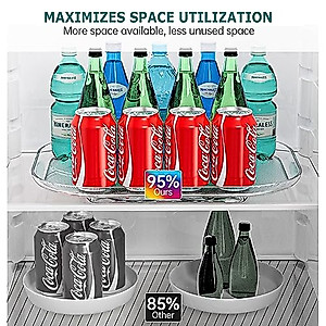 JforSJizT 2pcs Square Lazy Susan for Turntable Organizer for Refrigerator,Pantry Organizer,Kitchen Organizer,Fridge Organizer,Bathroom Tray,Makeup Vanity Countertop,Spice Rack(15.67 x11.73 x1.26)