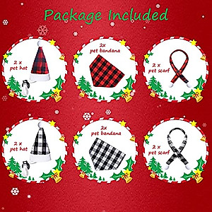 JOTFA 8 Pieces Christmas Chicken Hats Bandanas, Chicken Santa Claus Hat Chicken Christmas Bandana Scarf Small Pet Christmas Costume for Chicks Hen Rooster Goose Duck Parrot Hamster Guinea Pig Lizard