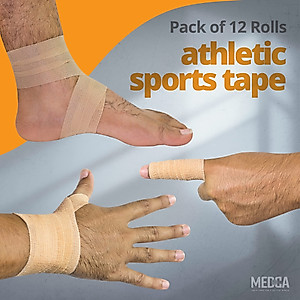 Self Adhesive Bandages - 1" x 5 Yards Per Roll - Pack of 12 Rolls, Elastic Self Adherent Cohesive Wrap First Aid Tape for Sprain Swelling and Soreness on Wrist and Ankle
