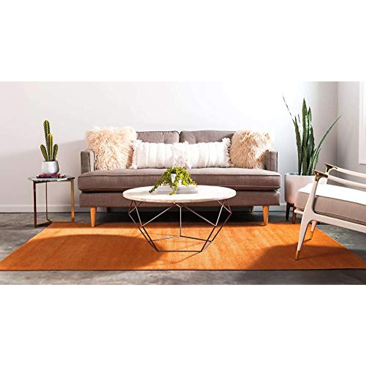 Unique Loom Williamsburg Collection Area Rug - Solid (7' 10" x 10' Rectangle, Salmon)