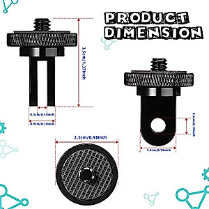 Frienda 4 Pieces Aluminum Camera Tripod Conversion Adapter 1/4-20 Conversion Adapter Metal Camera Mount Adapter for Tripod Compatible with GoPro Action Cameras and Other Standard 1/4 Accessories