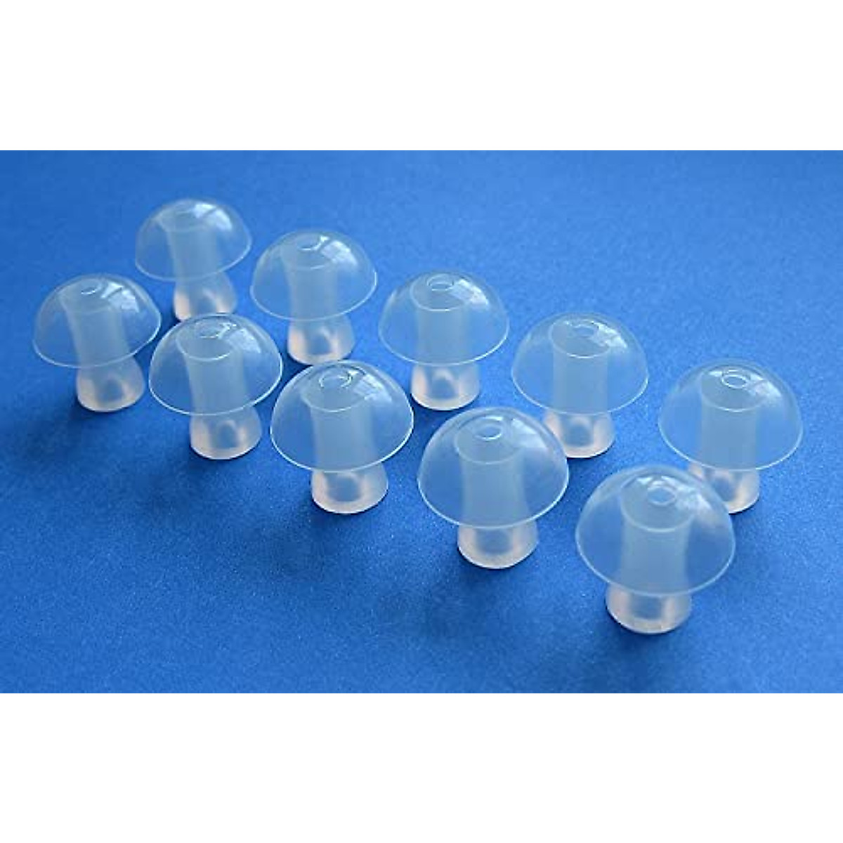 10 Large (L) Soft Replacement Mushroom Domes Eartips Compatible with Walker's Game Ear: Game Ear HD Power Elite, Elite Comm, HD Pro Elite, HD Elite, Ultra Ear Camo BTE (Behind The Ear) Hearing Aids