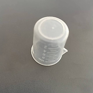 50 PCS 10ml Resin Mixing Cups, Liquid Measuring Cups, Plastic Beaker, Graduation Epoxy Resin Cups for Resin Epoxy Paint Food, Lab Use