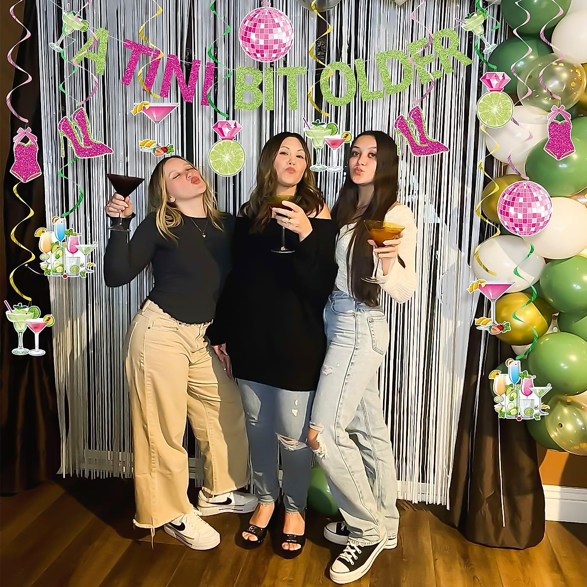 Martini Themed Party Decorations A Tini Bit Older Banner Martini Bar Hanging Swirls Tini Bar Themed Margarita Martini Cocktail Birthday Wedding Engagement Bachelorette Party Whirls Ceiling Swirls