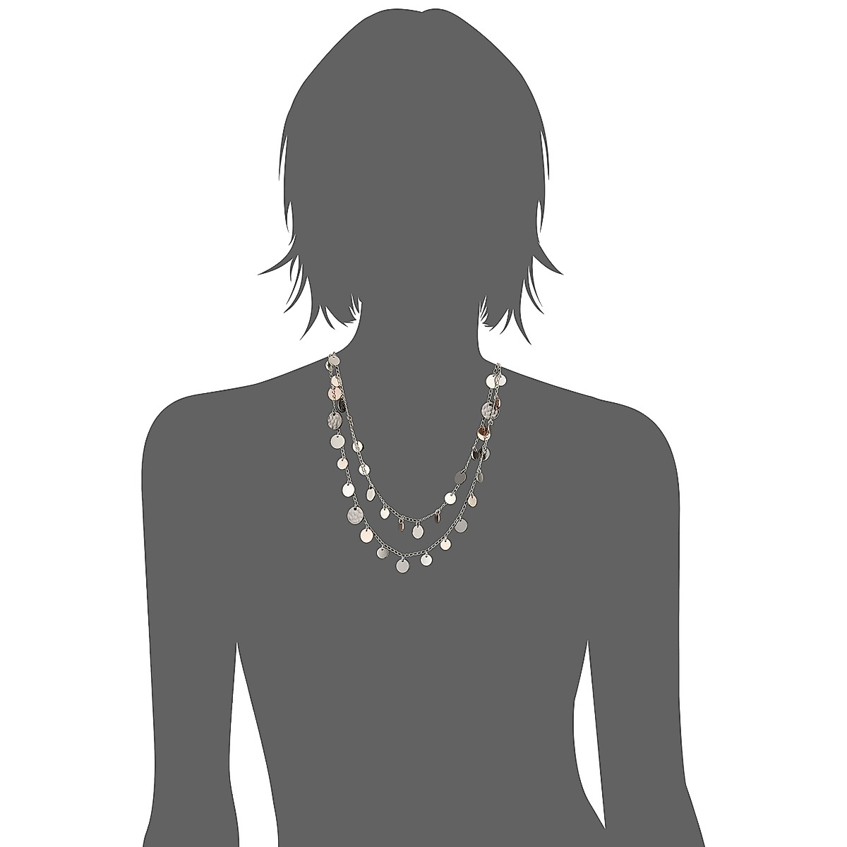 Nine West "Classics" Tri Tone Strand Necklace, 42"