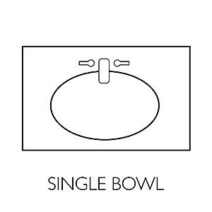 Design House 584870 Bath Shaker 2-Door Bathroom Vanity with Cultured Marble White Top, 4-Inch Centerset, 2 Piece