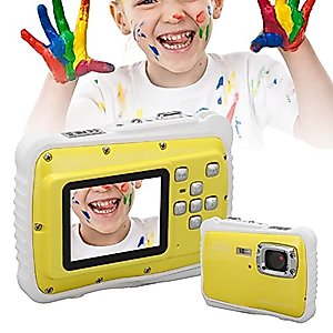 Children Camera,Portable 12MP 8X Digital Zoom 2inch TFT HD Waterproof Kids Camera, Birthday Gift for Boys Girls Family,Support 32GB Micro Memory Card (Yellow)