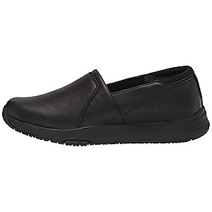 Dr. Scholl's Shoes Women's Dive In Slip-Resistant Slip On, Black Smooth, 11 Wide