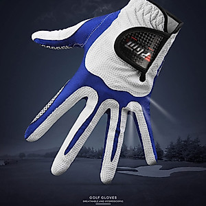 Lfzhjzc Golf Gloves,Multiple Color Sizes are Available, Left Hand (Pack of 2) (Color : Black, Size : 23size)