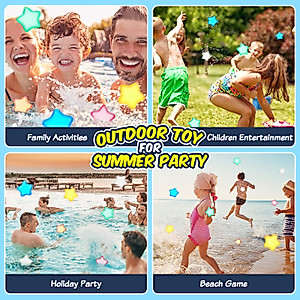 MyGoci Reusable Water Balloons Quick Fill, Refillable Water Balloons Silicone Water Toys Pool Toys for Kids Adults Water Fight Outdoor Games