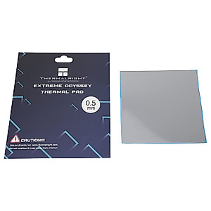 Thermalright Thermal Pad Silicone Thermal Pads 12.8 W/mK, Non Conductive Heat Resistance High Temperature Resistance for Laptop Heatsink/GPU/CPU/LED Cooler Gray (0.5mm)