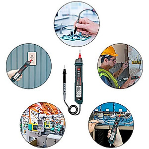Pen Type Digital Multimeter, Electrical Tester with NCV,AC/DC Voltmeter Ammeter Ohmmeter, Resistance, Live Line Digital Testers with Backlit and Flashlight