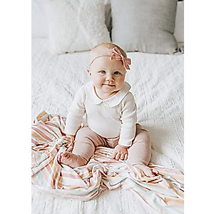 Copper Pearl Large Premium Knit Baby Swaddle Receiving Blanket Belle