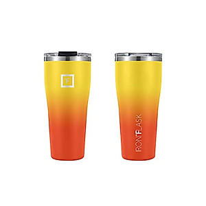 IRON °FLASK Insulated Rover Tumbler w/Lid & Straw - 32 Oz Leak Proof & Stainless Steel Bottle for Hot & Cold Drinks - Coffee Travel Mug, Water Metal Canteen, Thermal Cup - Fire