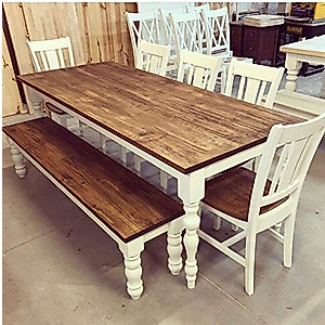 CAROLINA LEG CO. Chunky Rustic Modern Farmhouse Table Legs - Unfinished - DIY Furniture - Turned Legs - Set of 4 - Dimensions: 3.5" x 29"