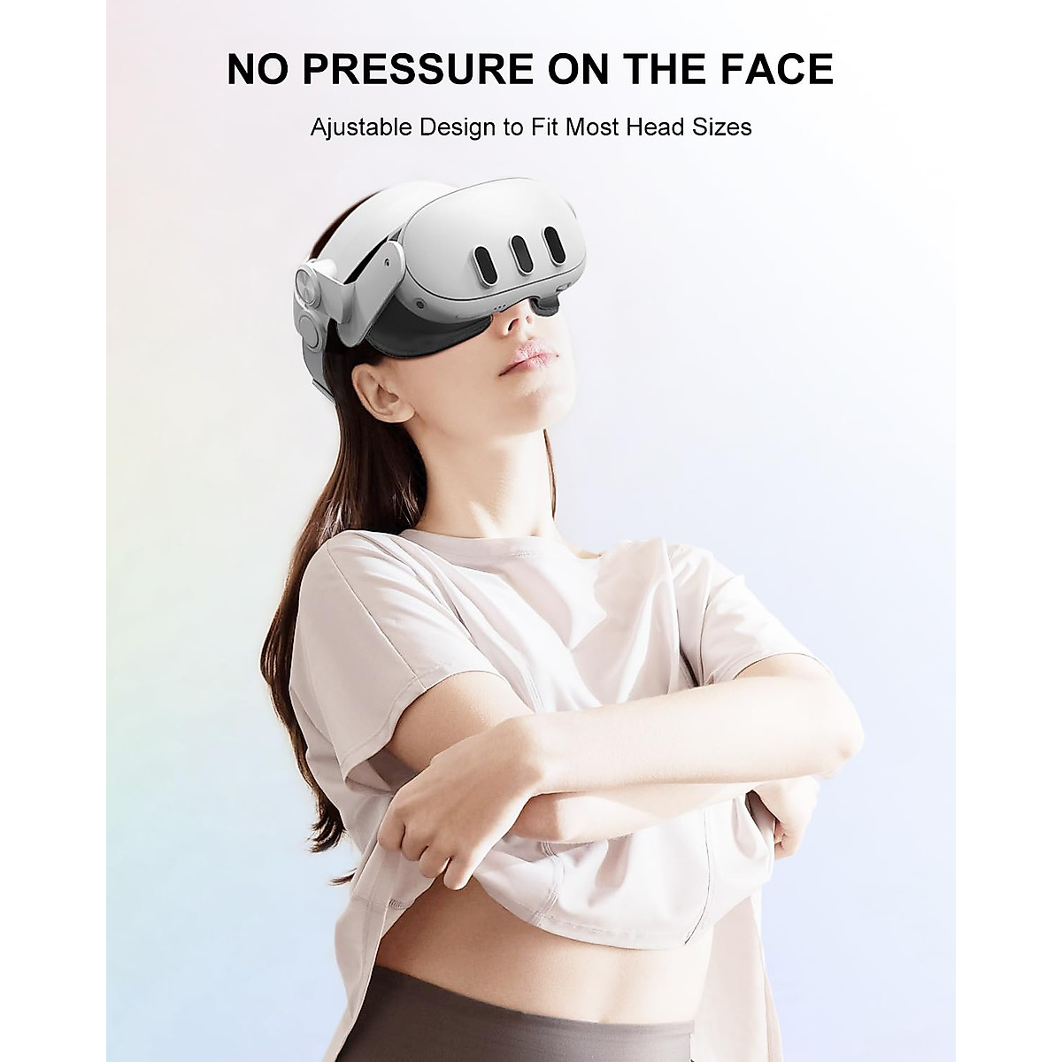 for Meta Quest 3/3S Head Strap - Comfort Vr Accessories with Adjustable Elite Headstrap Design for Meta/Oculus Quest 3/3S Support Face Protective Pad Cover Replacement Headset Accessory (T3)