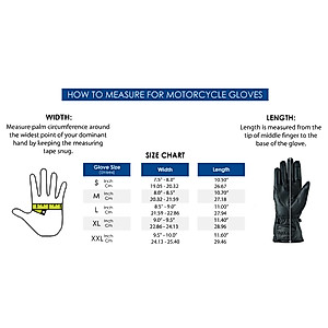 Goatskin Leather Motorcycle, Biker, Riding, Cruising, Motorbike Reinforced Palm Gloves (Medium)