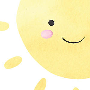 Watercolor Happy Sun