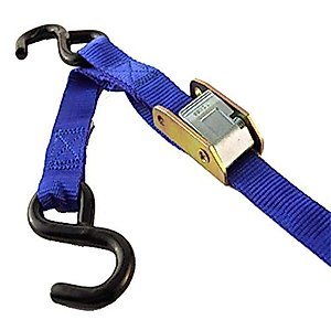 PROGRIP 412440 Light Duty Cargo Tie Down Strap with Polyester Webbing and Coated S-Hooks: Standard Cambuckle, 6' x 1" (Pack of 4)