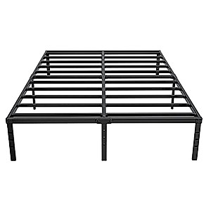 LITBOOM King Size Bed Frame/ 14 Inch Metal Platform Base/Mattress Foundation/No Box Spring Needed/Noise -proof/3000lbs Capacity