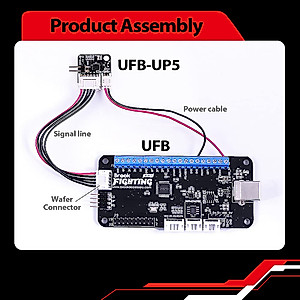 Brook UFB-UP5 Universal Fighting Board Upgrade Kit For PS5 Fighting Games - Small Size PCB Compatible with PS5 Wafer Connector included