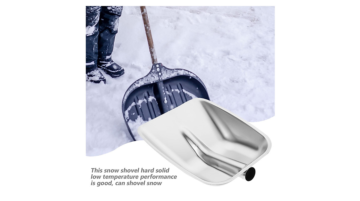 Happyyami Stainless Steel Snow Shovel - Heavy Duty & Portable