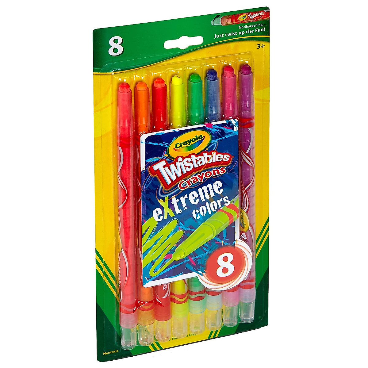 Crayola Twistables Crayons, Neon Colors, 8 Count, assorted extreme, 6-1/2 l x 2/5 w in (52-9738)