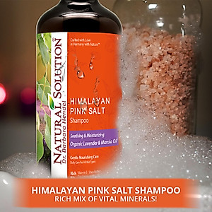 WBM Natural Solution Shampoo, Organic Lavender & Marula Oil with Himalayan Pink Salt, Soothing & Moisturizing, Daily Care for All Hair Types, 17 fl oz/Each (4 Count)