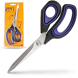 Heavy Duty Titanium Tailor Fabric Shears - 9.5" Black w/Purple - 1 Pair