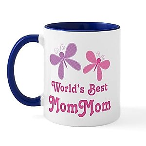 CafePress Best Mommom Butterfly Mug Ceramic Coffee Mug, Tea Cup 11 oz