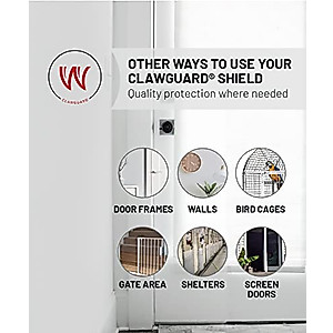 Heavy Duty CLAWGUARD - The Ultimate Door Scratch Shield, Frame & Wall Scratch Protection Barrier for Dog and Cat Clawing, Scratching and Damaging Doors, Scratch Shield 20in x 44in