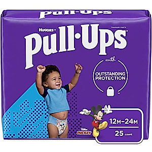 Pull-Ups Boys' Potty Training Pants Training Underwear Size 3, 12-24M, 25 Ct