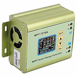 Solar Charge Controller,Delaman 30A Solar Panel Regulator Charger Controller,24V/36V Aluminum Alloy LCD Display for Lithium Battery
