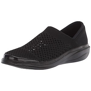 BZees Womens Charlie Slip-ons Loafer, Black, 8 US