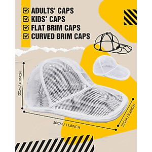 iyes.top Hat Washer for Baseball Caps, Collapsible Ball Hat Cleaner Cage for Washing Machine & Dishwasher - Ballcap Shaper Protector Holder with Rack Frame for Laundry