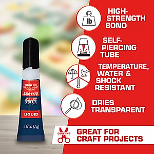 Loctite Super Glue Liquid, Two 2-Gram Tubes (1399963)