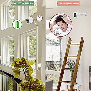 Charging Cable for Arlo Pro and Arlo Pro 2, JESSY Charger and Power Cord Compatible with Arlo Pro/Pro 2/Go/Security Light, 10ft/3m Weatherproof Outdoor Cable with Quick Charge 3.0 Power Adapter