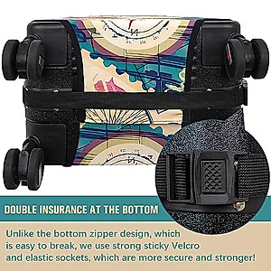 Lefowru Luggage Cover Protector Travel Suitcase Covers Protective Skin for Carry On Baggage Fit 18-20 Inch Luggage