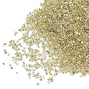 uxcell 20g Crushed Glass Chips, 1-3mm Irregular Metallic Glitter Glass for Craft DIY Jewelry Vase Filler Epoxy Resin Decoration Bright Golden