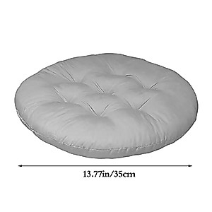 DINGZZ Chair Cushion Round Cotton Upholstery Soft Padded Pad Office Home Car Solid Color Cushions Textiles ( Color : Black , Size : 35X35CM )