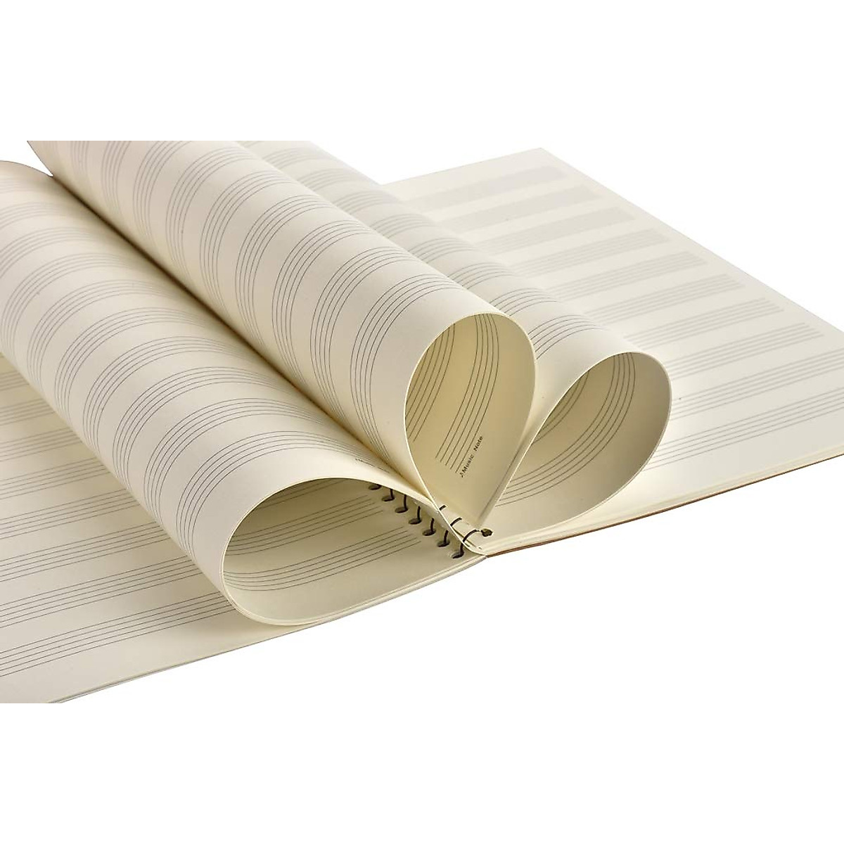 MOREYES Blank Sheet Music Composition Manuscript Staff Notebook with 100 Pages 10.24x7.5 inch/26x19cm (Music clef notebook)