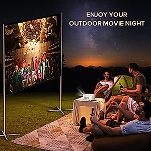 5G Projector Digital Keystone&Zoom Support, XOPPOX Smart Bluetooth and Native 1080P Projector 4K Support, Full HD Outdoor&Home Theater Movie Projector[Extra Bag Included]