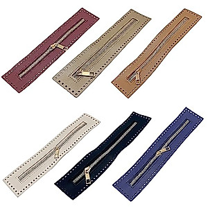 Gift_Source 10.6 inch PU Leather Zipper Handbag Zippers Metal Zippers Sewing Zipper Bag Hardware Accessories for DIY Making Crochet Bag, Knitting Handbags, Sewing, Crafts Project