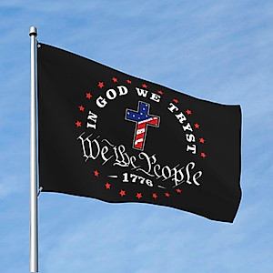 Dsocuiubos College Dorm Posters for Guys We The People in God We Trust Flag Trump Dorm Decorations for College Guys Bathroom Stuff College Flags for Guys (Color : Colour, Size : 60X90CM)