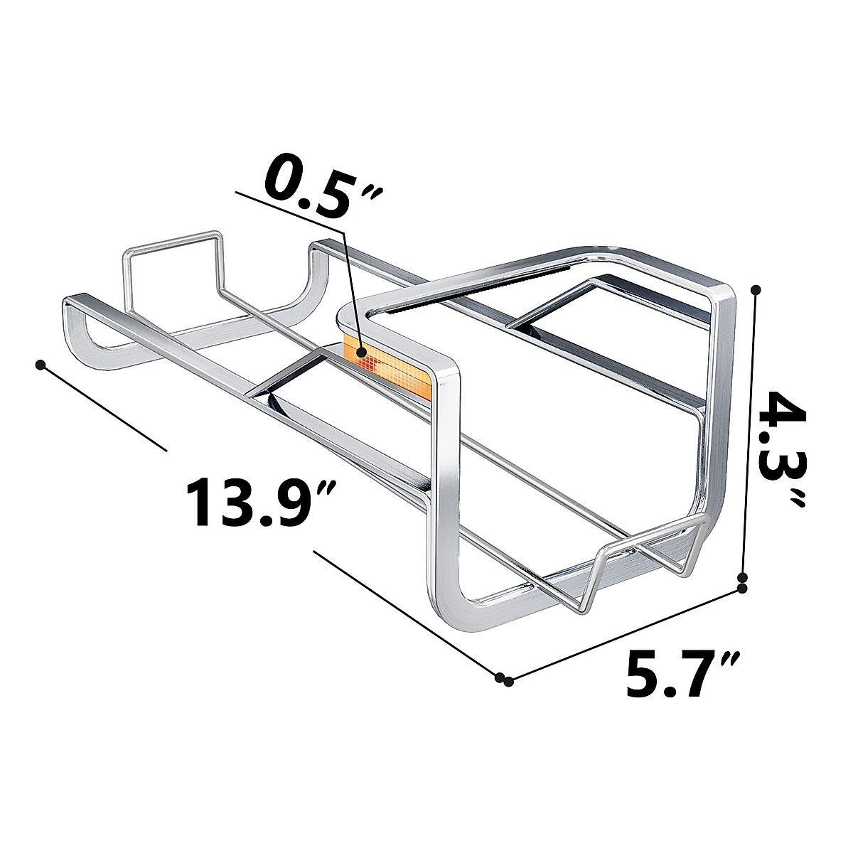 2-Pack Soda Can Beverage Dispenser Rack, Can Storage Organizer Holder for Refrigerator- Dispenser 5 Standard Size 12oz Soda Cans or Canned food, Rust-Proof Stainless Steel, Chrome