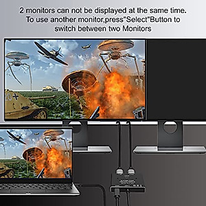 YIWENTEC USB-C USB3.1 Type-C 8K Switch Bi-Direction 8K@30Hz 4K@120Hz Power Delivery 100w 10Gbps Data Transfer Multi-Function Splitter Converter (8K)