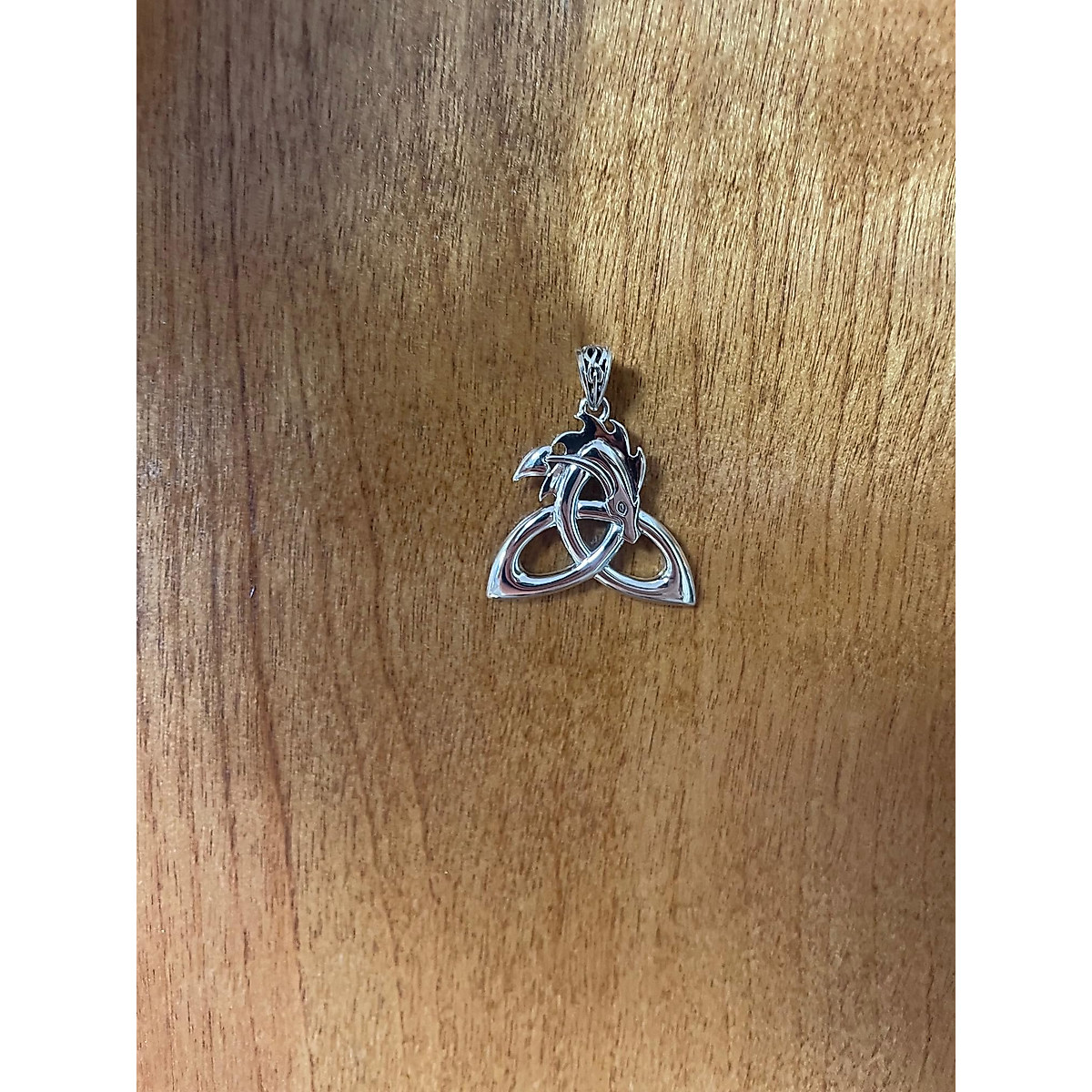 Jewelry Trends Celtic Dragon Trinity Knot Sterling Silver Pendant