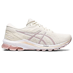ASICS Women's GT-1000 10 Running Shoes, 8.5, Cream/Watershed Rose